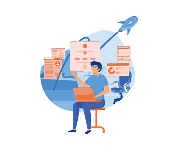 Of Business, Office Workers are Studying the Infographic, the Analysis ...