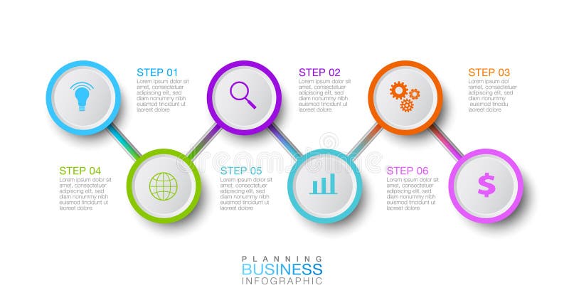 Business Operations According To the 6-step Ranking Plan Stock Vector ...