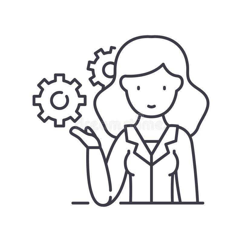 Business Operations Icon, Black Vector Sign with Editable Strokes ...