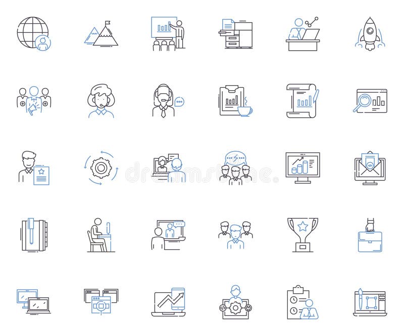 Business Operations Line Icons Collection. Efficiency, Process ... Business Operations Line Icons Collection. Efficiency, Process ...