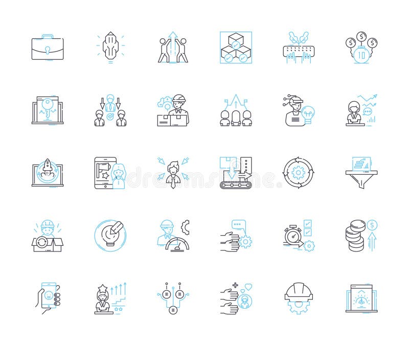 Business Operations Linear Icons Set. Efficiency, Optimization ... Business Operations Linear Icons Set. Efficiency, Optimization ...