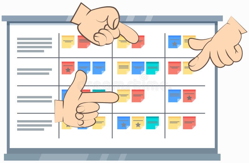 Business Operations Planning and Scheduling Concept with Human Hand ...