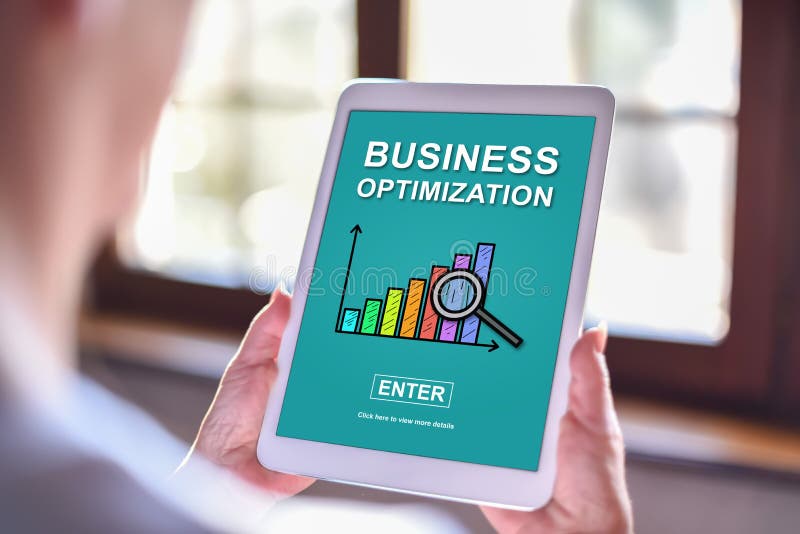Business Optimization Concept on a Tablet Stock Photo - Image of ...