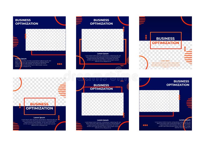 Business Optimization Social Media Post Template Stock Vector ...