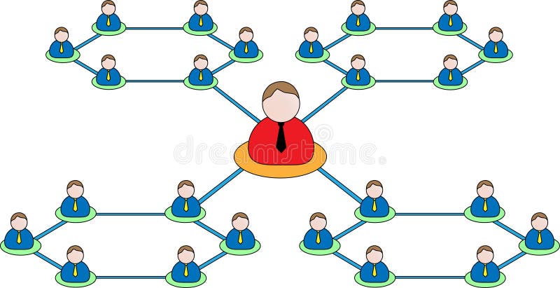 Business Organization Scheme Stock Vector - Illustration of peer, blue ...