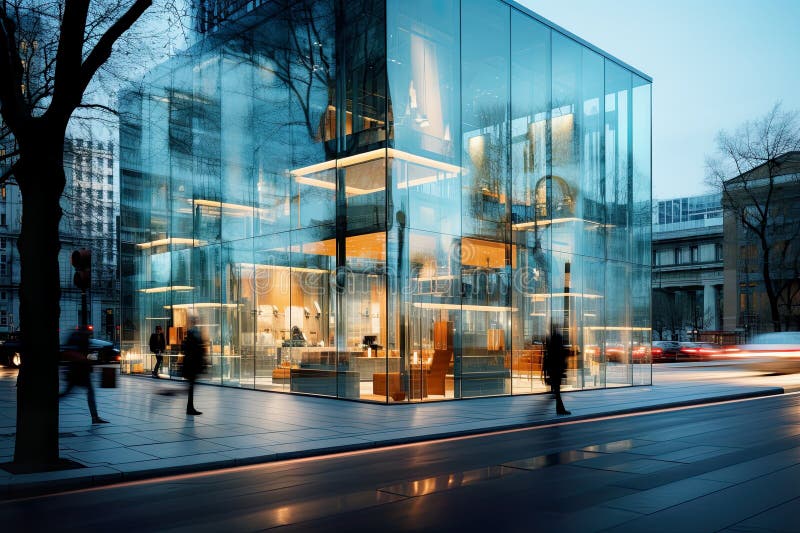 Business-oriented Urban Landscape, Showcasing a Dynamic Composition of ...