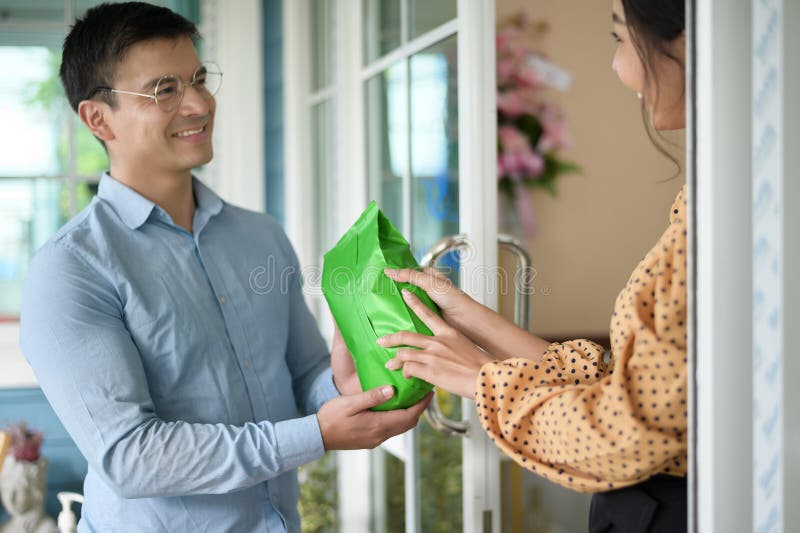 Business Owners are Analyzing Business Data , Talking and Smiling in ...