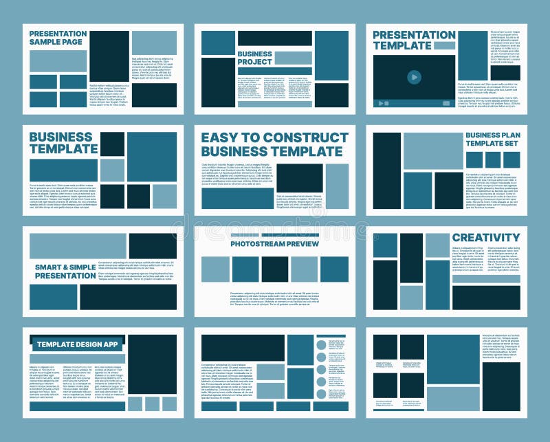 Business Pages Templates. Presentation Ui Design Frames and Layout ...