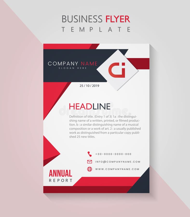 Business Pamphlet Flyer Corporate Template Stock Illustration ...