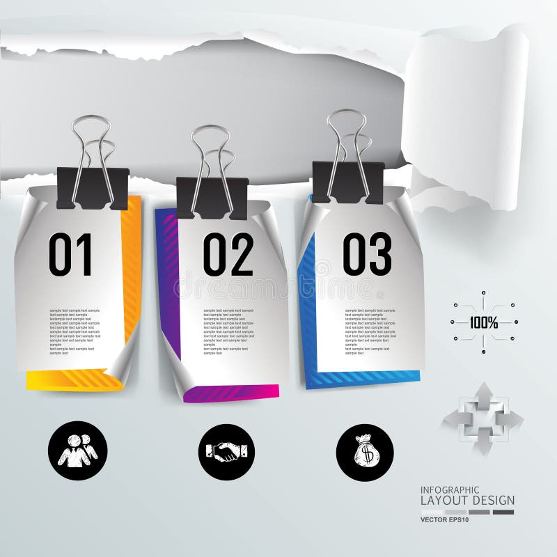 Business Paper Template for Info Graphic Stock Vector - Illustration of ...