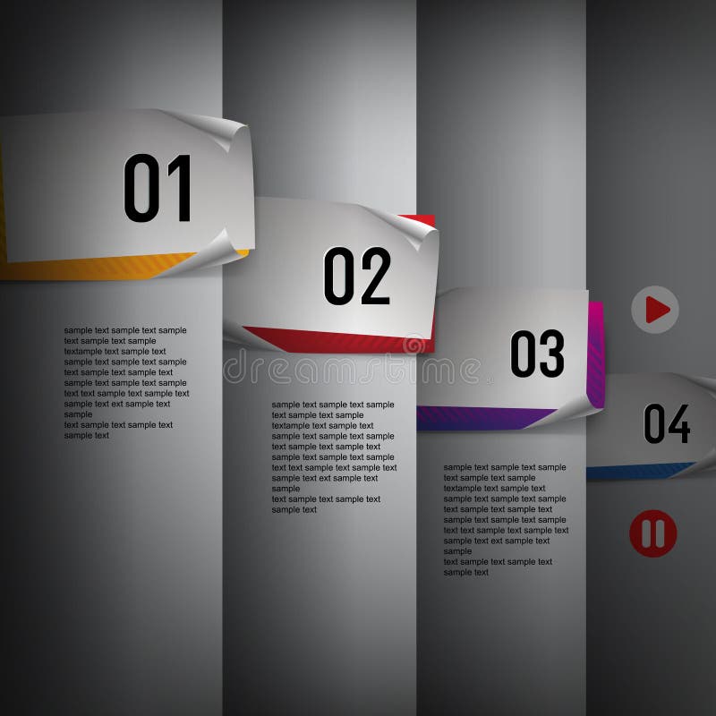 Business Paper Template for Info Graphic Stock Vector - Illustration of ...