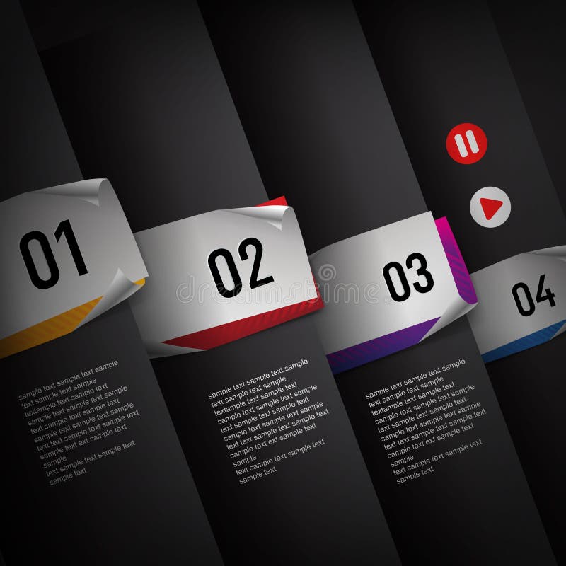 Business Paper Template for Info Graphic Stock Vector - Illustration of ...