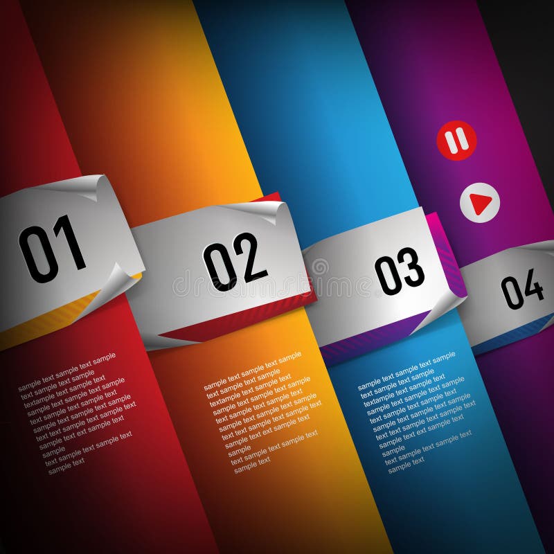 Business Paper Template for Info Graphic Stock Vector - Illustration of ...