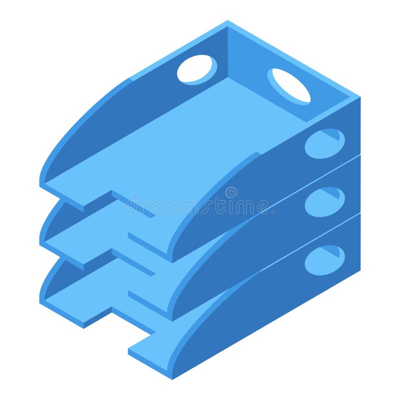 Business Paper Tray Icon Isometric Vector. Empty Inbox Basket Stock ...