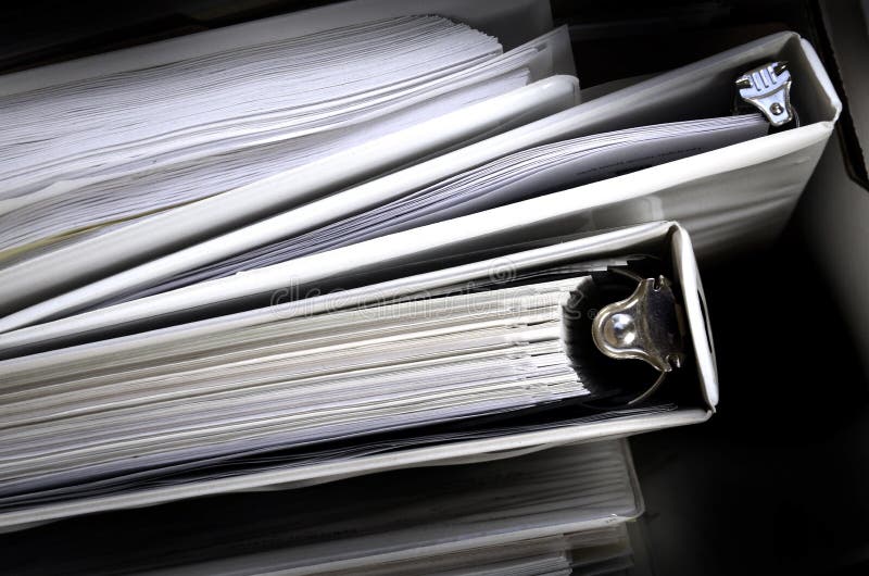 Business Papers Binder Files Stock Image - Image of hand, copy: 25483899