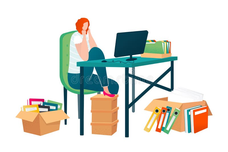 Business Papers in Office, Documents and Folders on Workplace and ...