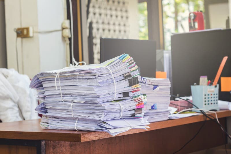 Pile of papers stock image. Image of overworked, phone - 85348999