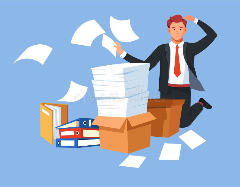 Paperwork Piles Stock Illustrations – 281 Paperwork Piles Stock ...