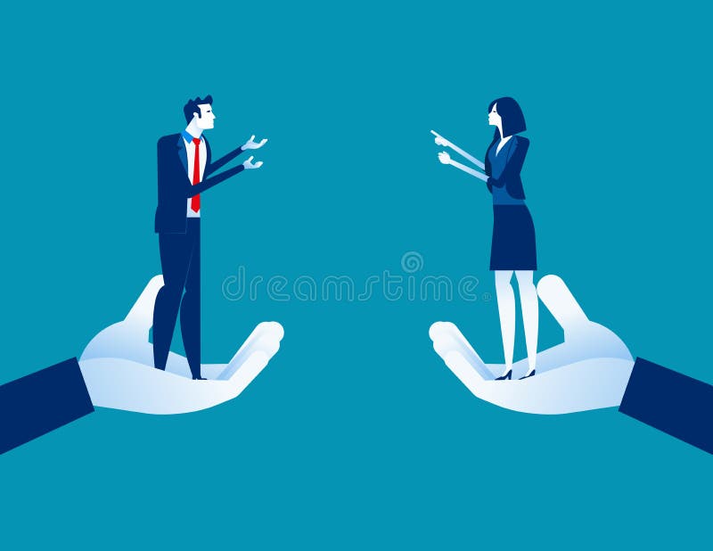 Business Partner Discussing. Concept Business Vector, Supporting, Hands ...