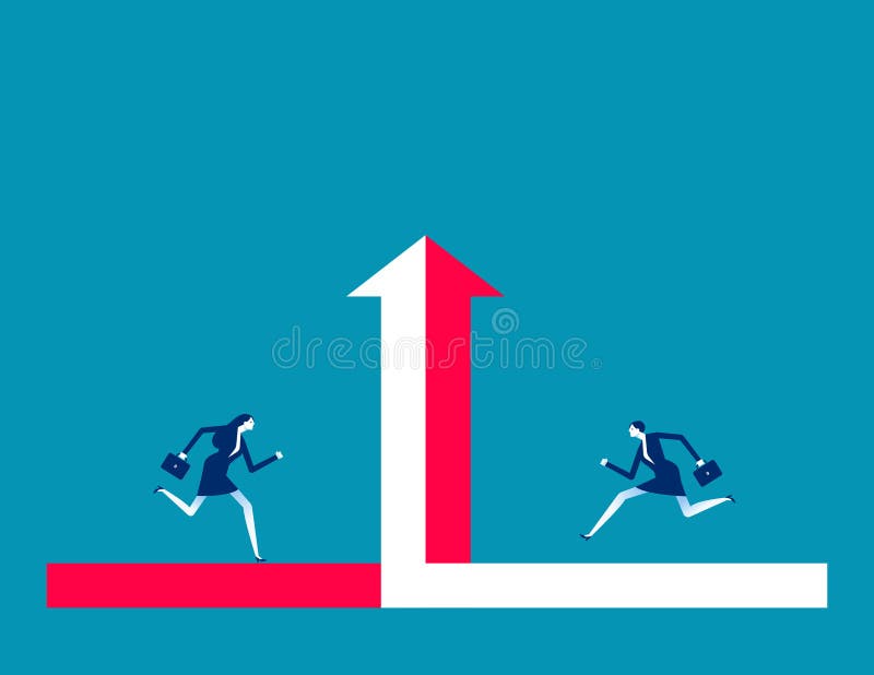 Business Partner Running To Join Direction Together To Success Target ...