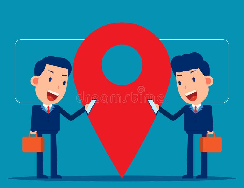 Business and Partner Team Near Location Point Stock Vector ...