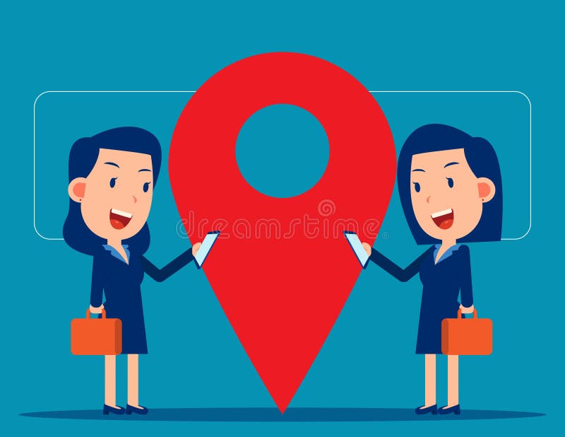 Business and Partner Team Near Location Point Stock Vector ...