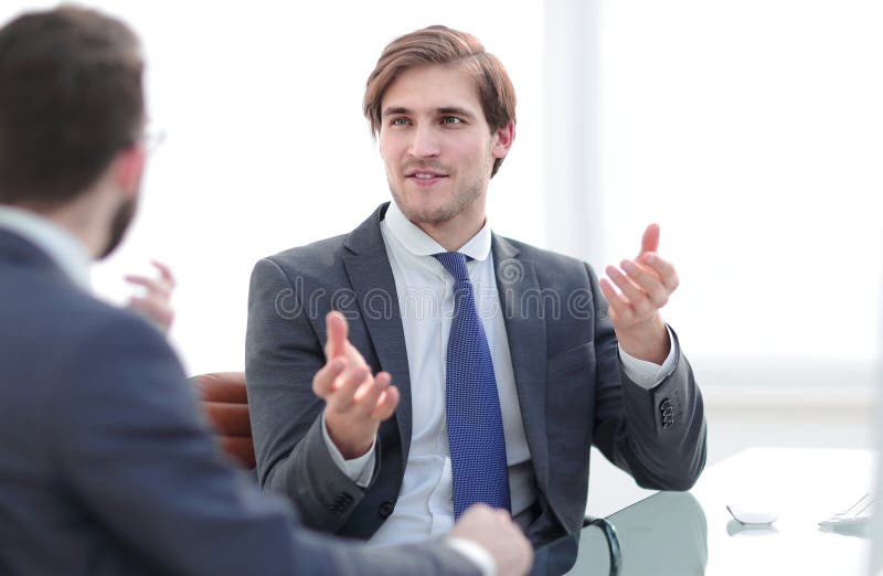 Business Partners Discuss Business Issues Stock Image - Image of ...