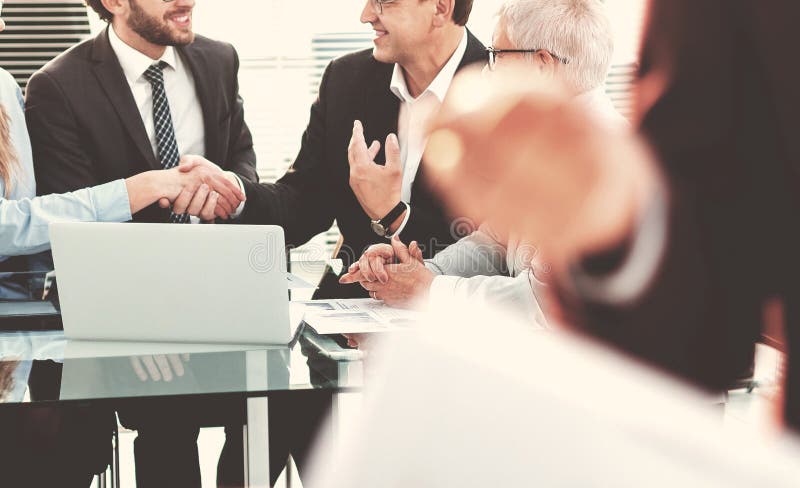 Business Partners Discussing a Common Commercial Project Stock Photo ...