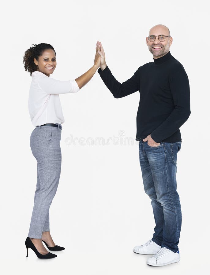 Business Partners Doing a High Five Stock Image - Image of five, deal ...