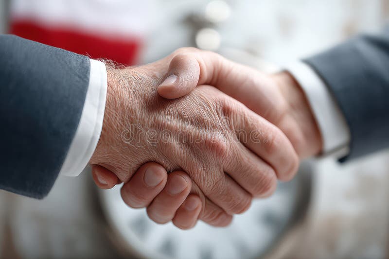 Business Partners Engaged in a Collaborative Handshake Symbolizing a ...