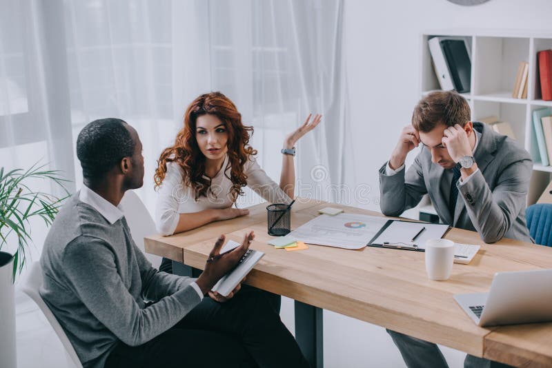 Business Partners Having Meeting Stock Image - Image of laptop ...