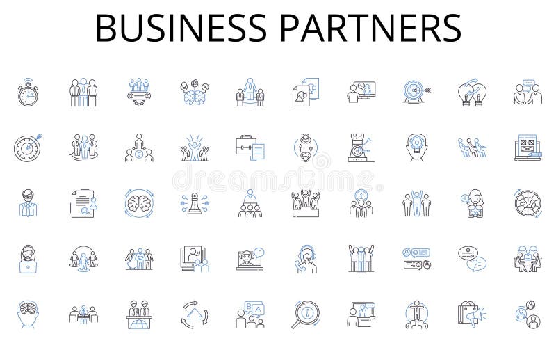 Business Partners Line Icons Collection. Community, Diversity ...