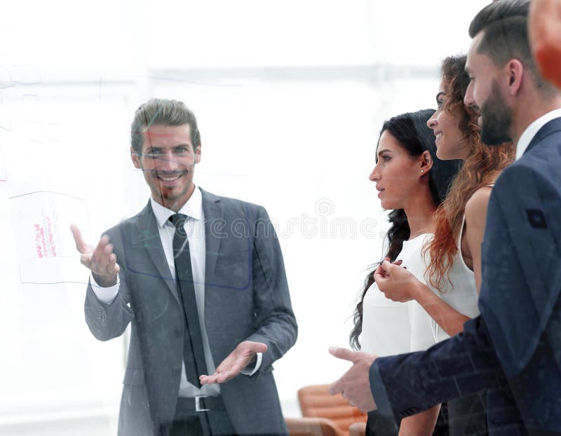 Business Partners Meet in the Office. Stock Image - Image of office ...