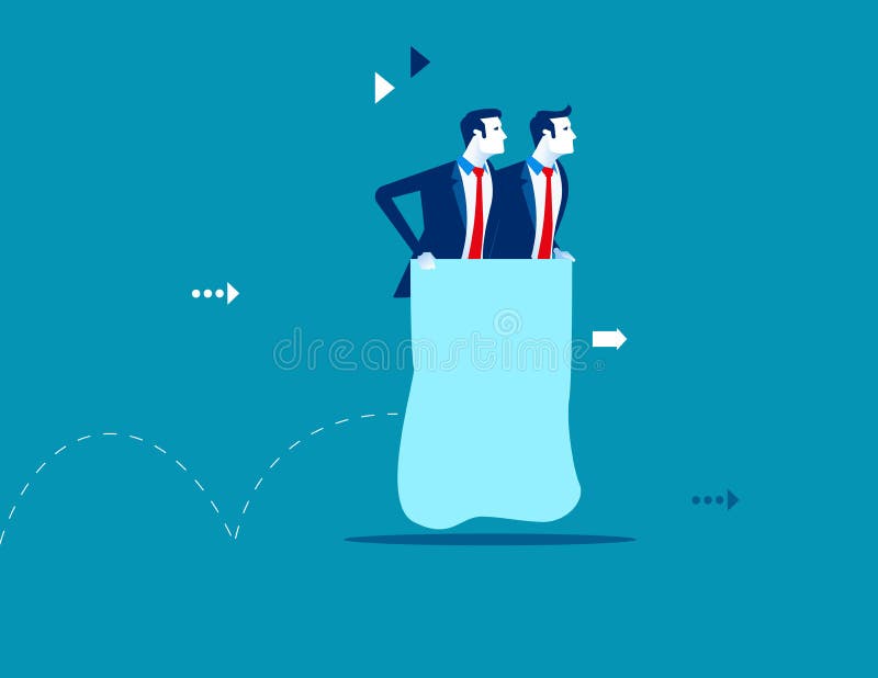 Business Partners Sack Race. Concept Business Vector Illustration Stock ...