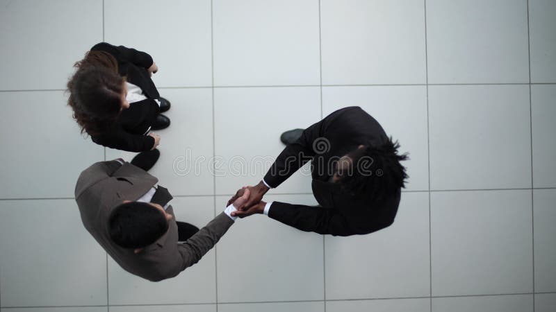 Business Partners Shaking Hands As a Symbol of Unity, View from the Top ...