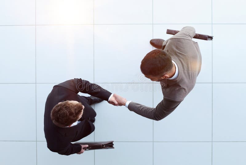 Business Partners Shaking Hands As a Symbol of Unity, View from the Top ...