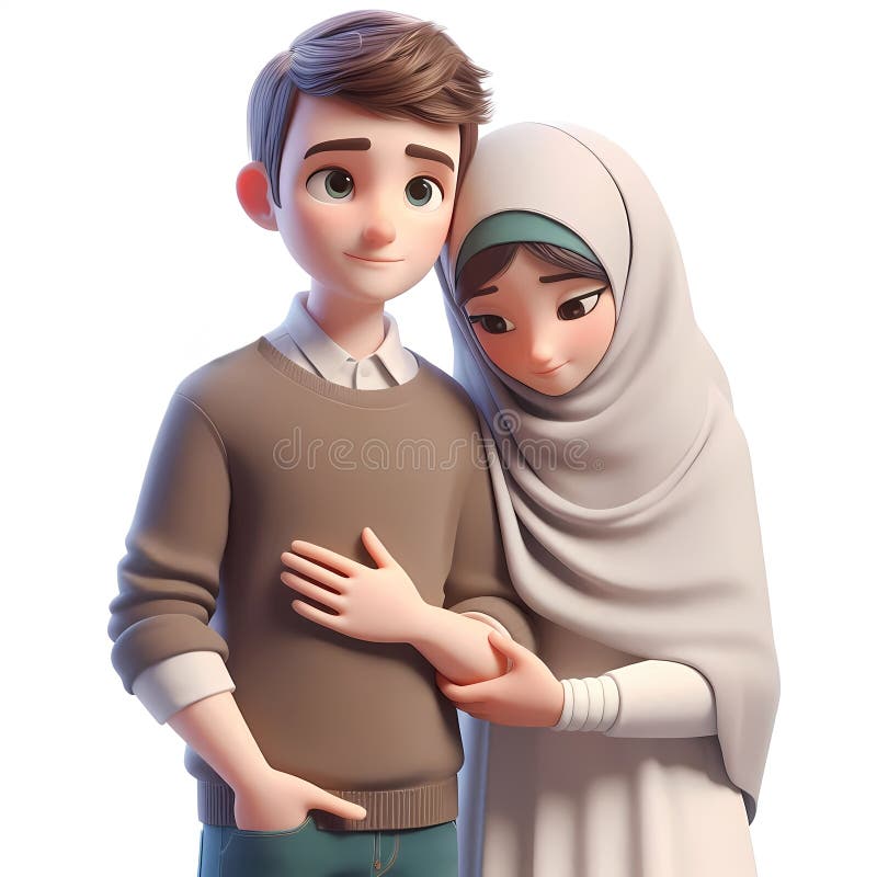 Young Couple in Comforting Embrace Stock Illustration - Illustration of artwork, encouraging ...