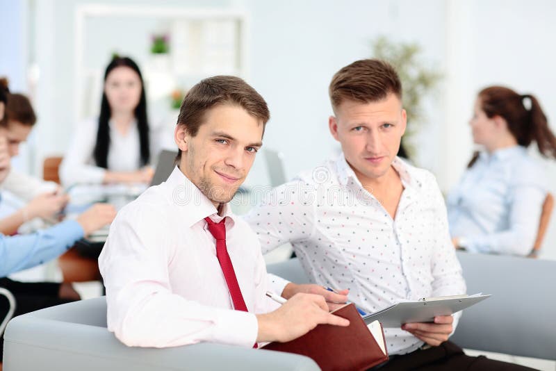 Business Partners Working on New Project at Office Stock Image - Image ...