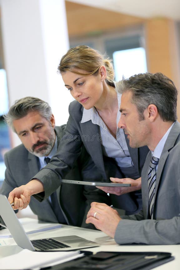 Business Partners Working Together Stock Photo - Image of people ...
