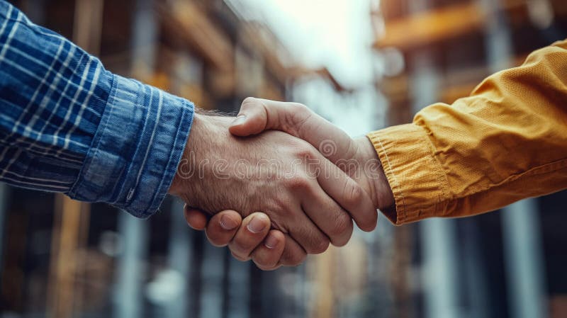 Business Partnership Construction Site Handshake Collaborative ...