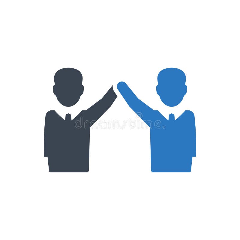 Business partnership icon stock vector. Illustration of business ...