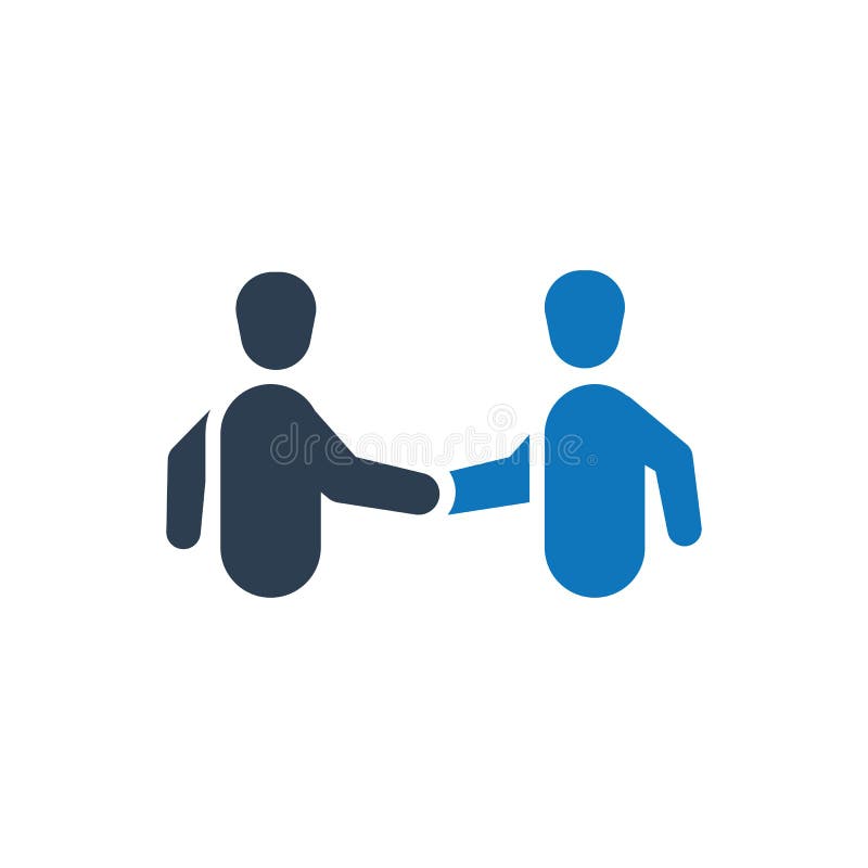 Business partnership icon stock vector. Illustration of cooperation ...