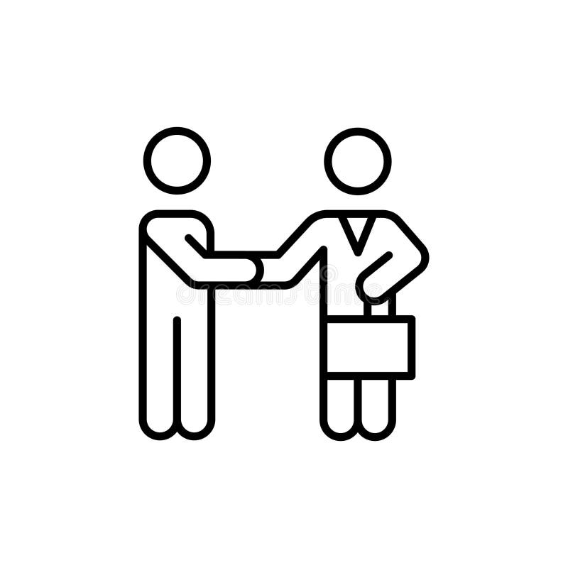 Business partnership icon stock vector. Illustration of power - 337250670