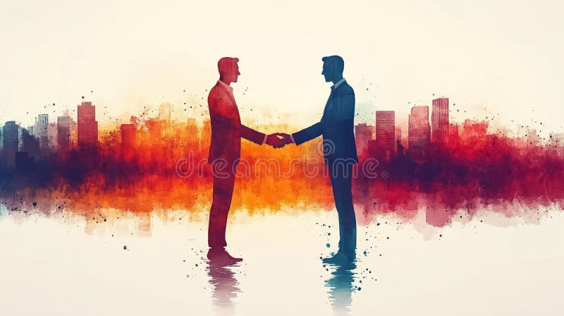 Business Partnership Illustration Stock Illustration - Illustration of ...