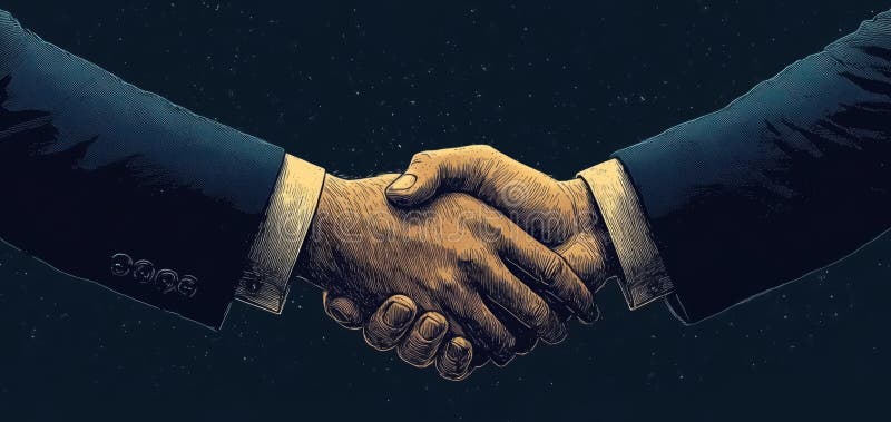Business Partnership Illustration Stock Illustration - Illustration of ...