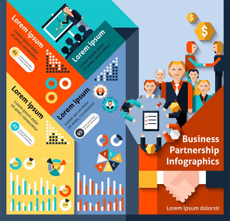 Business Partnership Infographics Stock Vector - Illustration of ...