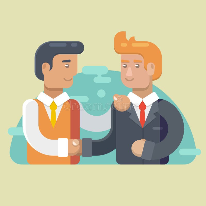 Business Partnership. Two Businessmen Handshaking Stock Vector ... Business Partnership. Two Businessmen Handshaking Stock Vector ...