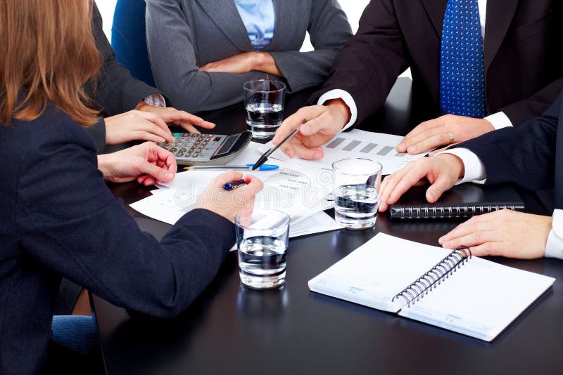 Business People Writing Notes in Meeting Stock Image - Image of meeting ...