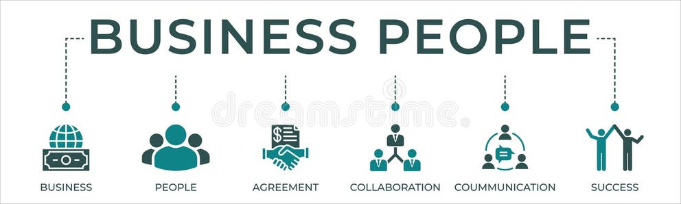 Business People Banner Website Icon Vector Illustration Concept with ...