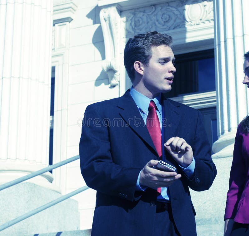 Watchful businessman stock photo. Image of editor, tablet - 13243112